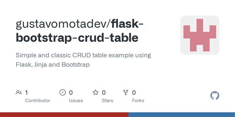 Github Gustavomotadev Flask Bootstrap Crud Table Simple And Classic Crud Table Example Using