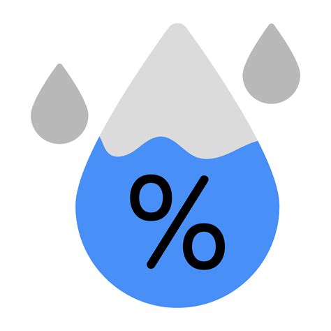 Conceptual Flat Design Icon Of Humidity 23898191 Vector Art At Vecteezy