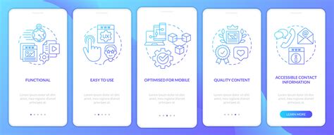 Great Website Features Blue Gradient Onboarding Mobile App Screen