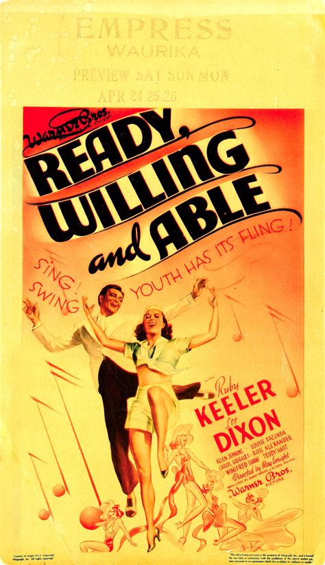 Ready Willing And Able Film 1937 Kritikák Videók Szereplők