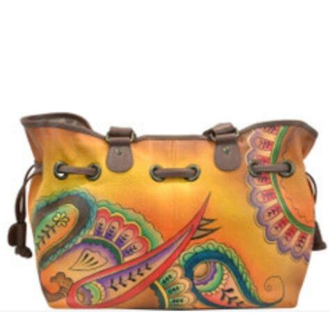Anna By Anuschka Handpainted Leather Handbag Leather Handbags Vintage Style Outfits Hand
