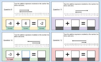 Modeling Integer Addition Self Check Google Sheet By Oorah Math Tpt