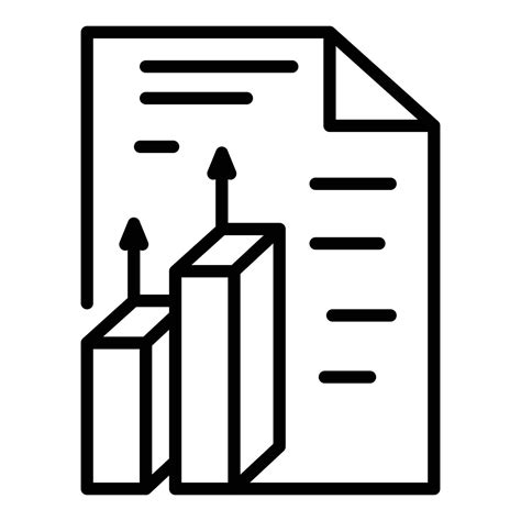 Company Report Icon Outline Style 15605551 Vector Art At Vecteezy