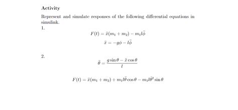 Solved Activity Represent And Simulate Responses Of The Chegg
