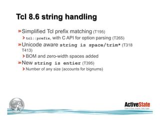 Tcl2012 8 6 Changes PDF Programming Languages Computing