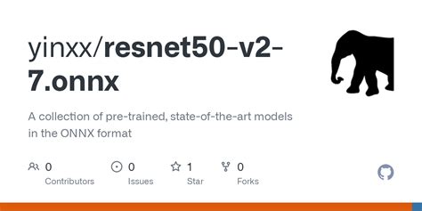 GitHub Yinxx Resnet V Onnx A Collection Of Pre Trained State Of The Art Models In The
