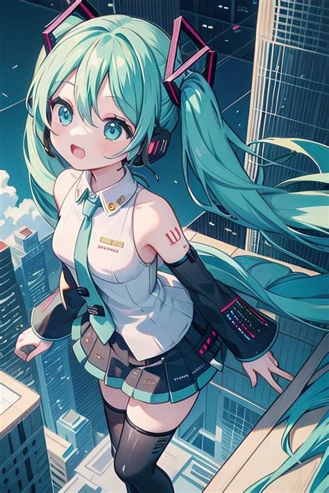 Hatsune Miku Vocaloid Generated By Kaeshiro AIBooru