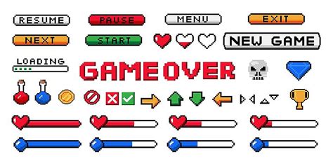 Pixel Game Ui 8 Bit Interface Screen