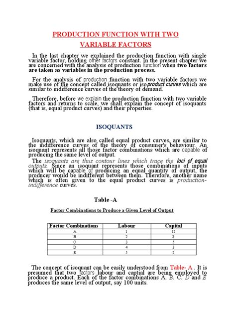 production function with two variable factors pdf production function labour economics
