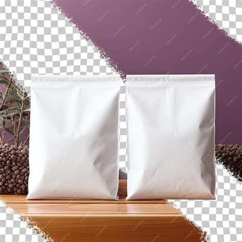 투명한 배경 흰색 빈 종이 패키지 모형 고해상도 사진에 표시된 앞면과 뒷면 프리미엄 Psd 파일