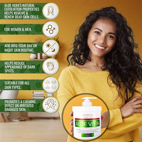 Advanced Clinicals Aloe Vera Vitamina C Ácido Hialurónico Crema