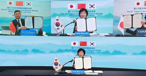 제23차 한중일 환경장관 회의미세먼지 저감·탄소중립 현안 논의