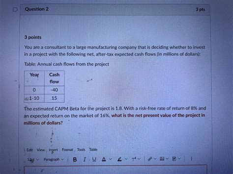 Solved 3 Points You Are A Consultant To A Large