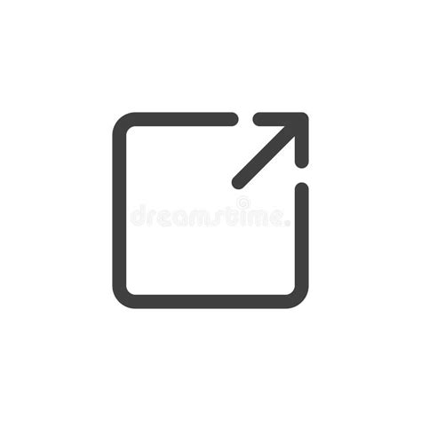 ícone De Linha De Link Externo Ilustração do Vetor Ilustração de