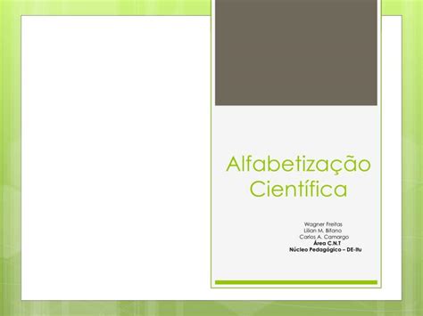 Ppt Alfabetiza O Cient Fica Powerpoint Presentation Free Download Id