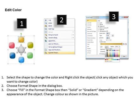 Stages Flow Diverging Process Arrows Relative Cycle Chart PowerPoint Slides