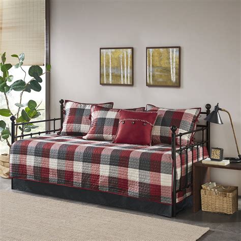 Madison Park Ridge 6 Piece Reversible Quilt Daybed Bedding Set Twin