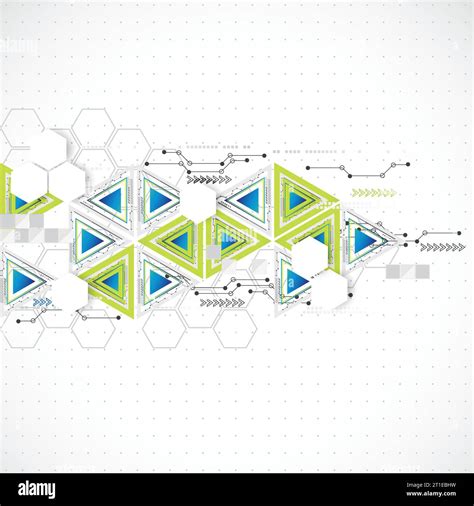 Abstract Technology Triangle Background Vector Stock Vector Image
