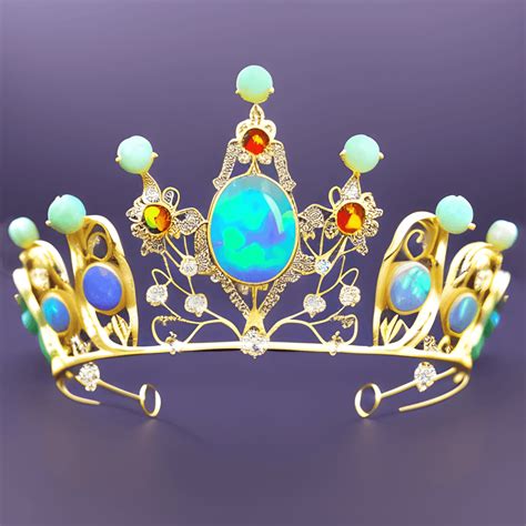Art Nouveau Jewelry Tiara Crown · Creative Fabrica