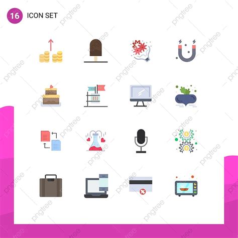 Ensemble De 16 Signes De Symboles Dicônes Dinterface Utilisateur Modernes Pour Le Gâteau De