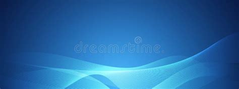 Abstract Blue Technology Wave Design Digital Network Background