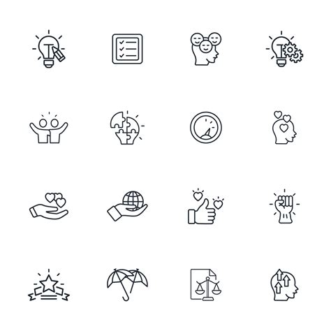 Core Values Icons Set Core Values Pack Symbol Vector Elements For Infographic Web 11593099