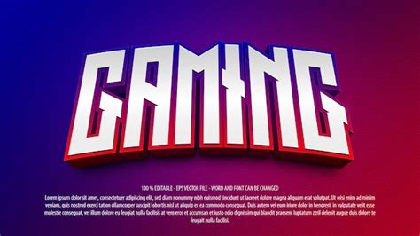 Premium Vector Modern Gaming 3d Editable Text Effect
