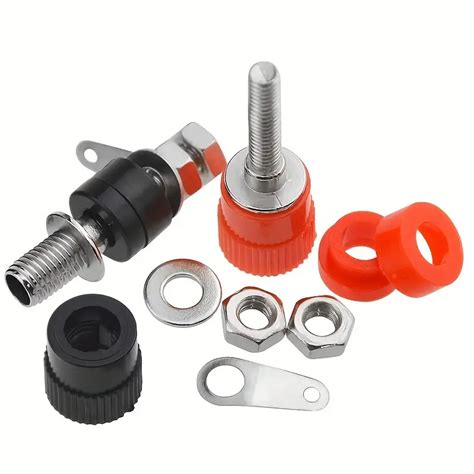 10pcs 터미널 와이어 커넥터 4mm 바나나 소켓 키트 터미널 바나나 바인딩 포스트 커넥터 스피커 오디오 용 잭 플러그 마운터