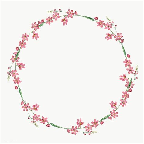 Round Flower Frame Png
