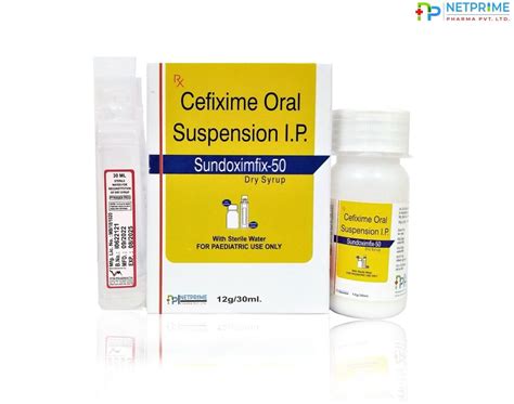 Sundoxim Fix 50 Dry Syrup Cefixime 50mg Oral Suspension For Clinical