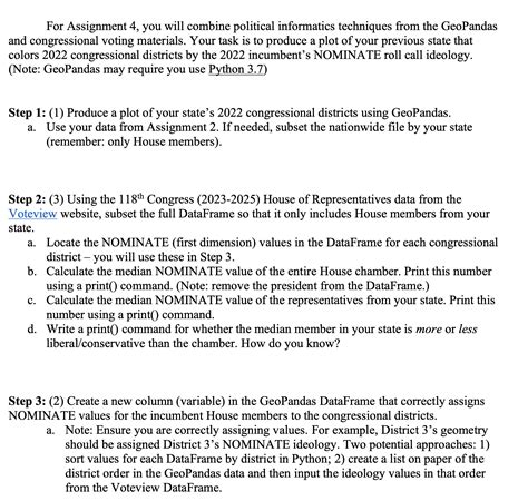 Solved For Assignment 4 You Will Combine Political