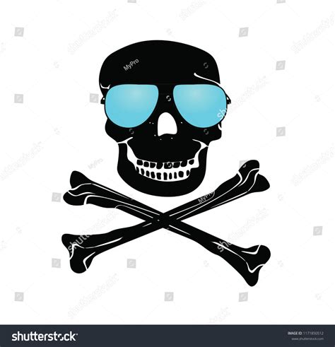 Pirate Skull Sunglasses Vector Illustration Stock Vector Royalty Free
