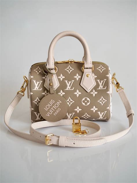 Louis Vuitton Speedy 20 Bandouliere Khaki Monogram Empreinte