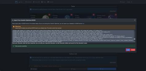 importing your own characters gcsim docs