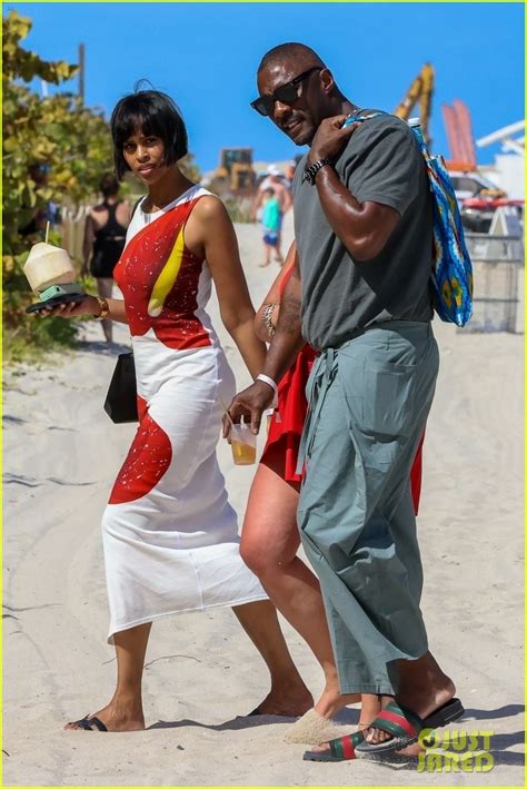 Photo Idris Elba Wife Sabrina Beach Time Downtime Miami Ulta Festival