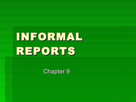 Informal Report Format Sample Pdf Template