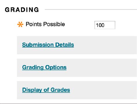 Assignment Grade Settings