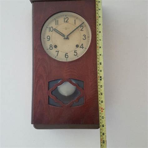 Old Japan Made Wall Clock With Half And Hourly Strike Hobbies Toys
