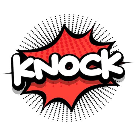 Premium Vector Knock Comic Book Explosion Bubble Vector Illustration