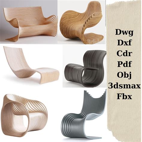 Parametric Chair Mega Packcnc Cutting Filesdxf Files For Cnccutting