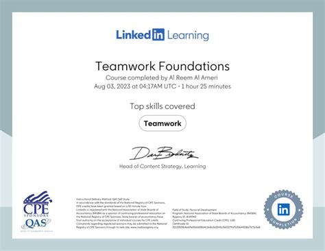 Al Reem Al Ameri On Linkedin Certificate Of Completion