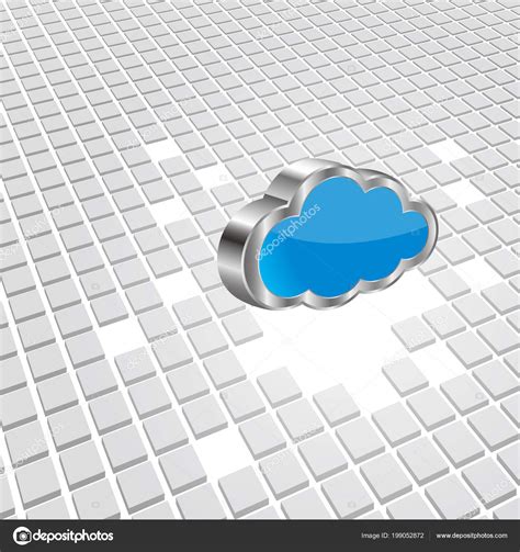 Cloud Computing Networking Design Concept Ground Mosaic Effect Stock