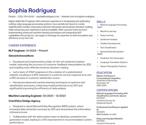 3 Nlp Engineer Cv Examples Free Templates