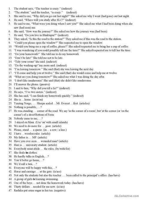 4 Page Grammar Review Exercises gene Français FLE fiches pedagogiques