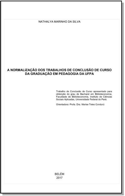 Exemplo De Folha De Rosto Tcc Novo Exemplo