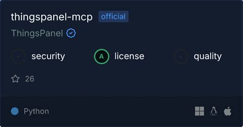 Github Thingspanelthingspanel Mcp This Mcp Server Integrates