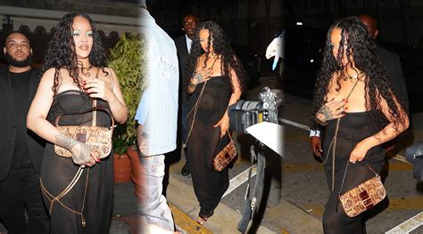 Rihanna Beautiufl In Sexy See Through Dress Hot Celebs Home