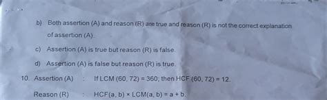 B Both Assertion A And Reason R Are True And Reason R Is Not The C