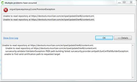 Java I Am Having Troubles Installing The Movilizer Eclipse Plugin