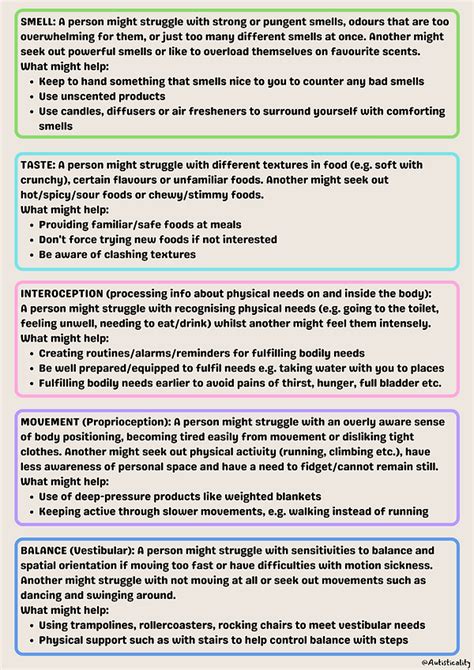 Autistic Sensory Differences Autisticality